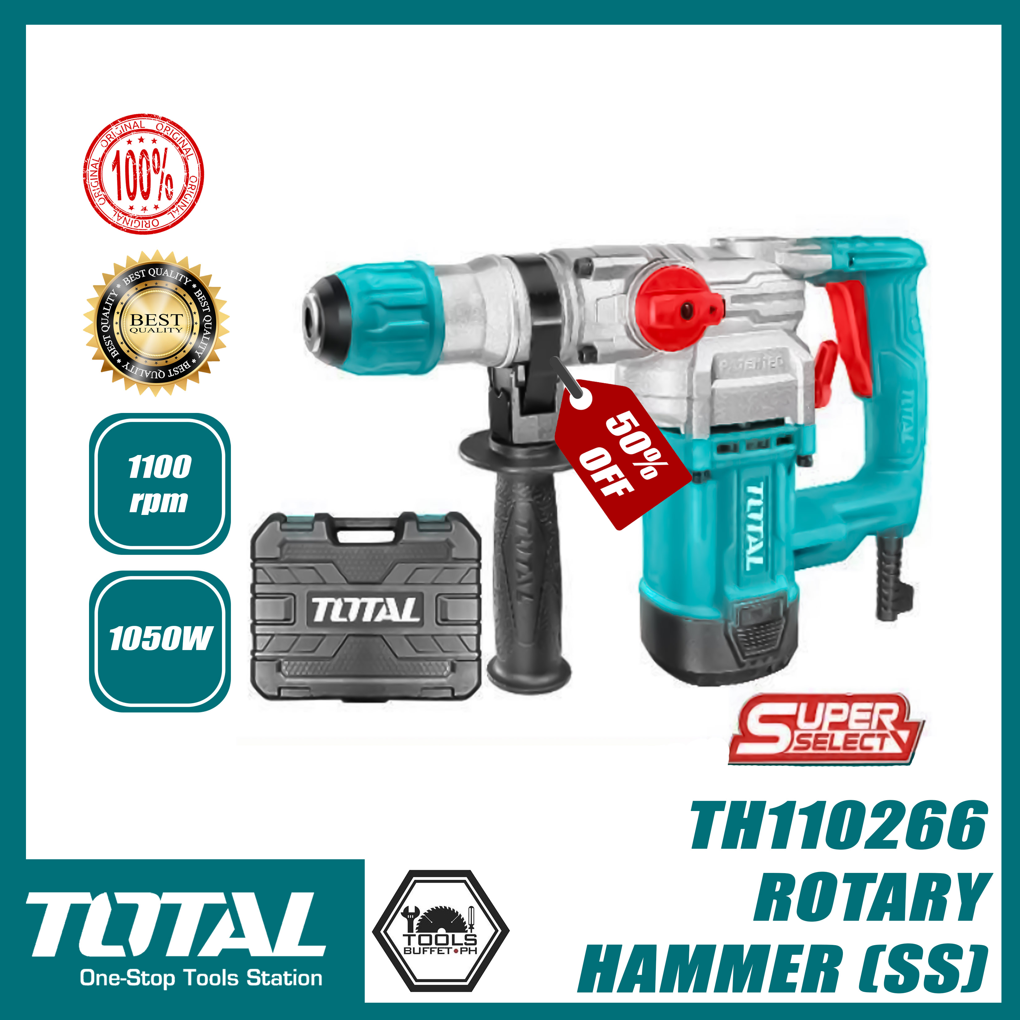 TOTAL TH110266 ROTARY HAMMER SS | Lazada PH