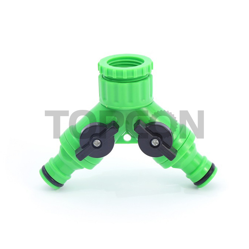 3/4 Water Tap Splitter Y Shape 1/2'' Caliber 2 Way Hose To Faucet Fast ...