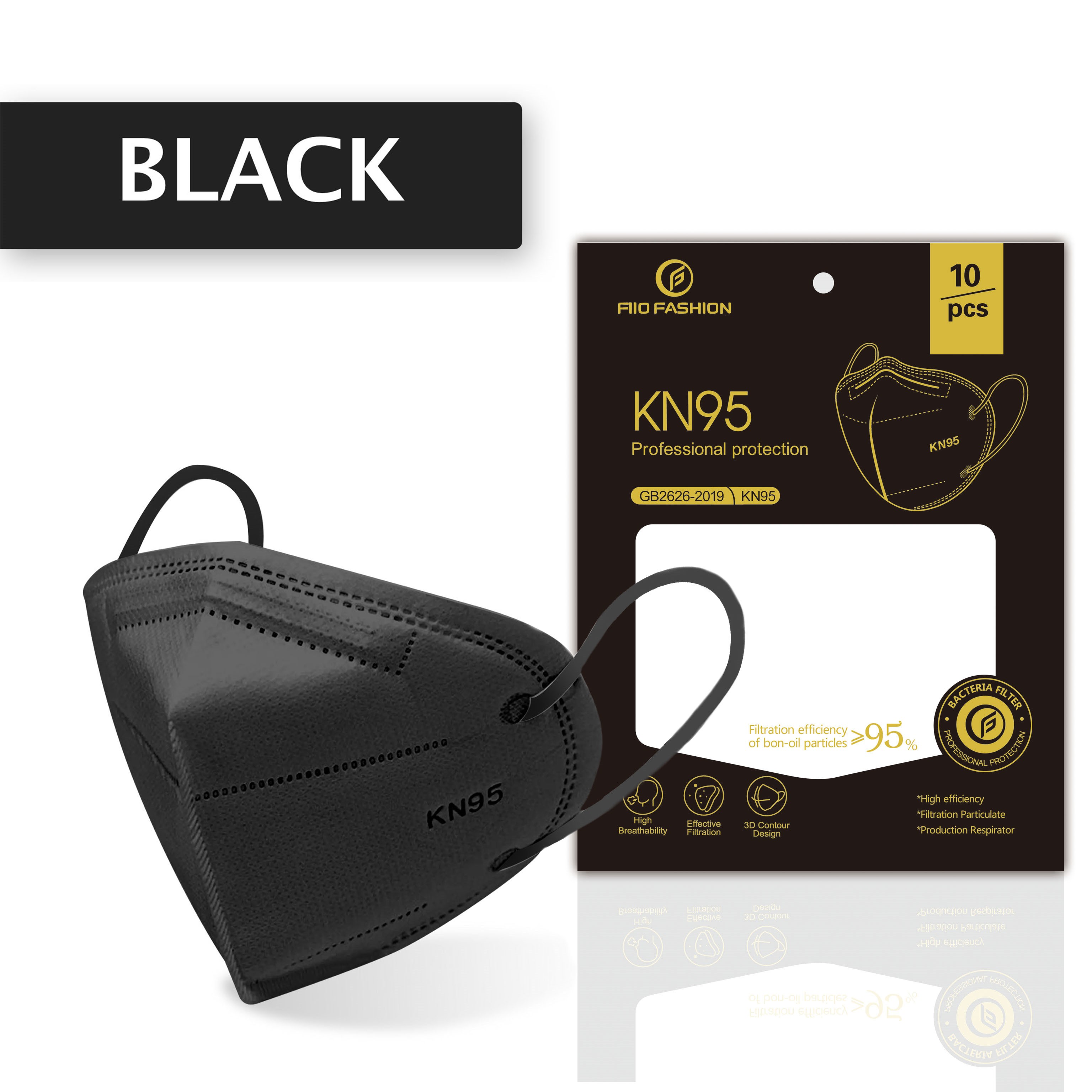 FIIO KN95 Mask Mask 3D Mask FDA Approved Multiple Colors 5 Layers ...