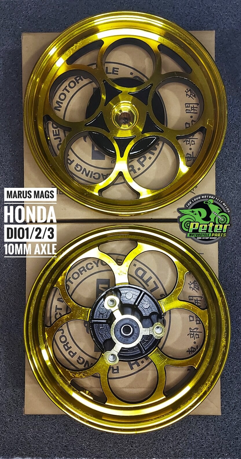 MARUS MAGS FOR HONDA DIO 1 / 2 / 3 10MM AXLE JAPAN SPEC GOLD AF18 AF27 ...