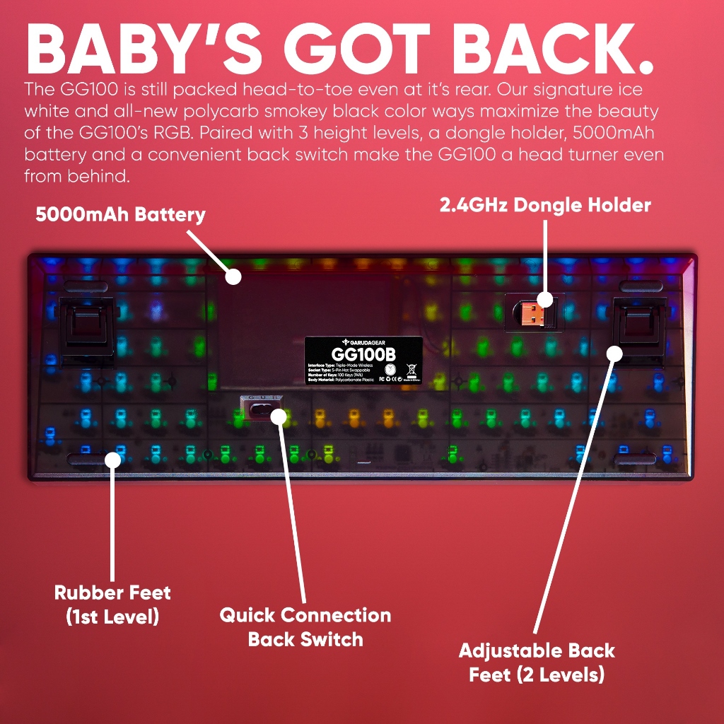 Quality Assurance 卐ﺴ GARUDA GEAR GG100 (ICE WHITE) Tri-Mode Wireless ...