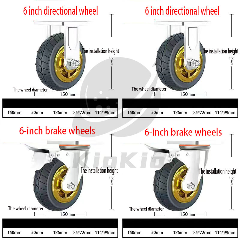 Peak fire wheel Universal wheel Mute wheel silent solid rubber wheel 4 ...