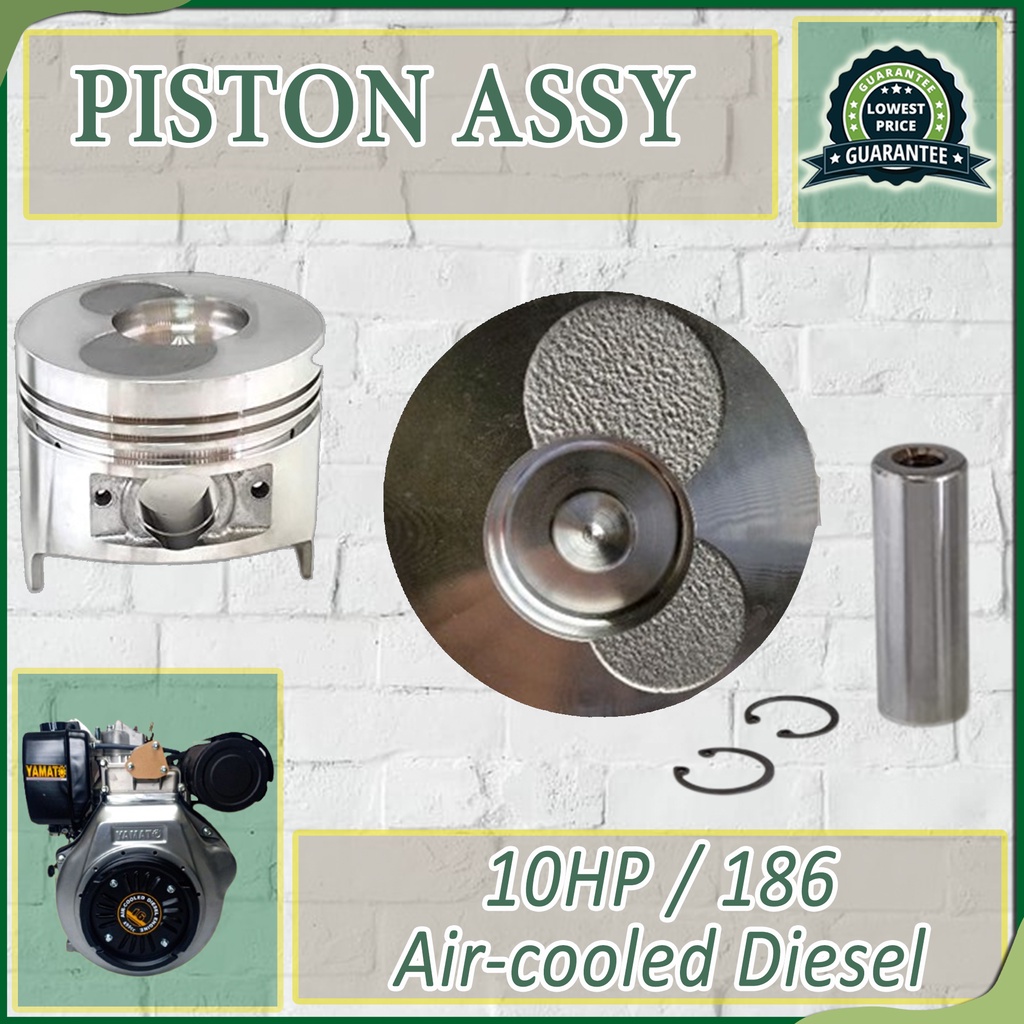 Piston Assy Assembly for YAMATO 10HP 186F Air-cooled Diesel Engine 86mm ...
