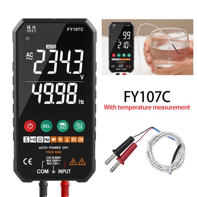 【CW】 FY107C Smart Digital Multimeters Professional Color Screen DC NCV ...