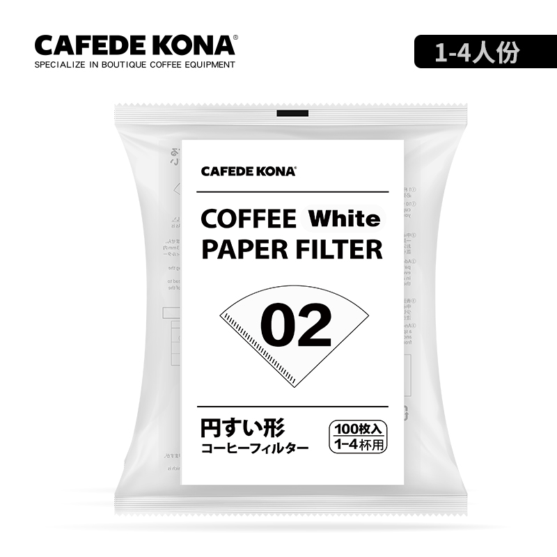 CAFEDE KONA Japan imported coffee filter paper V60 hand-washed filter ...