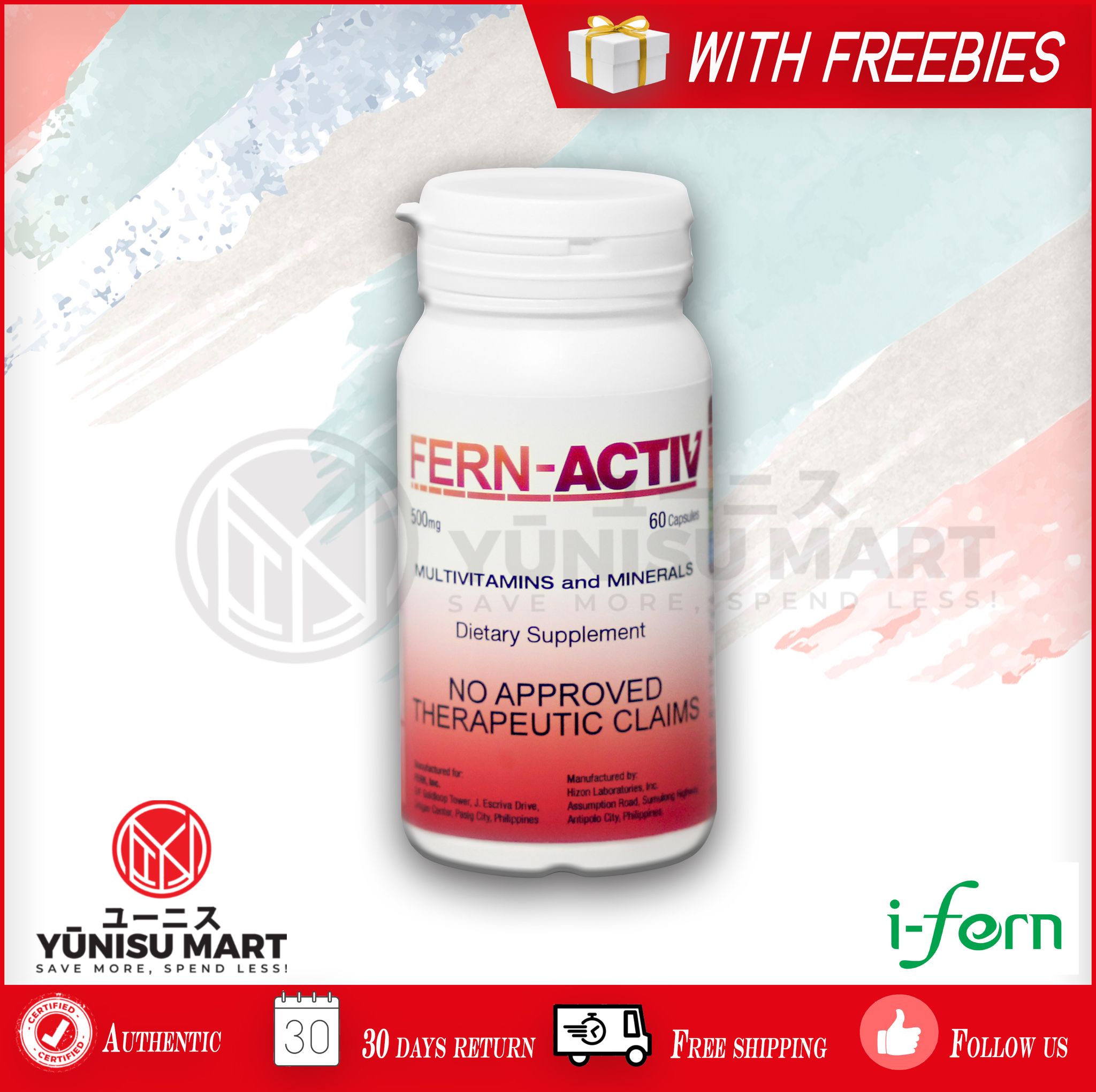 IFERN Fern Active Multivitamins And Minerals (With Freebies) | Lazada PH