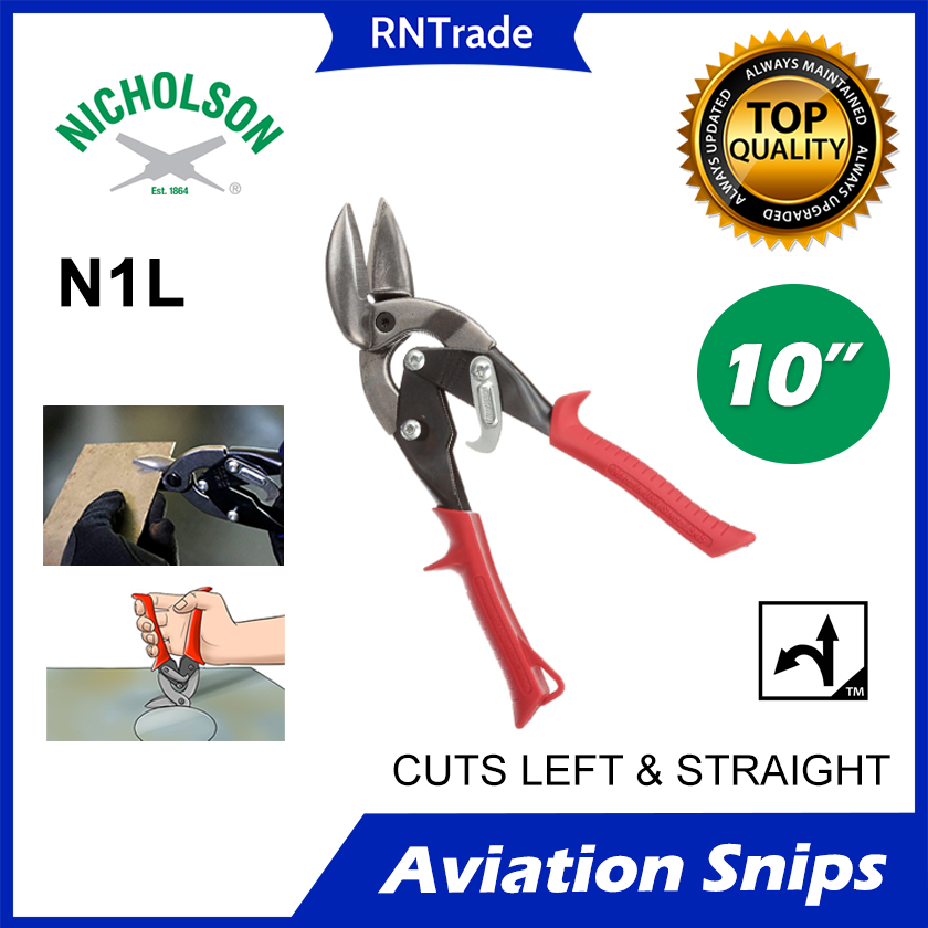 Nicholson 10 inches Aviation Snips (N1L left & right, N/R right ...