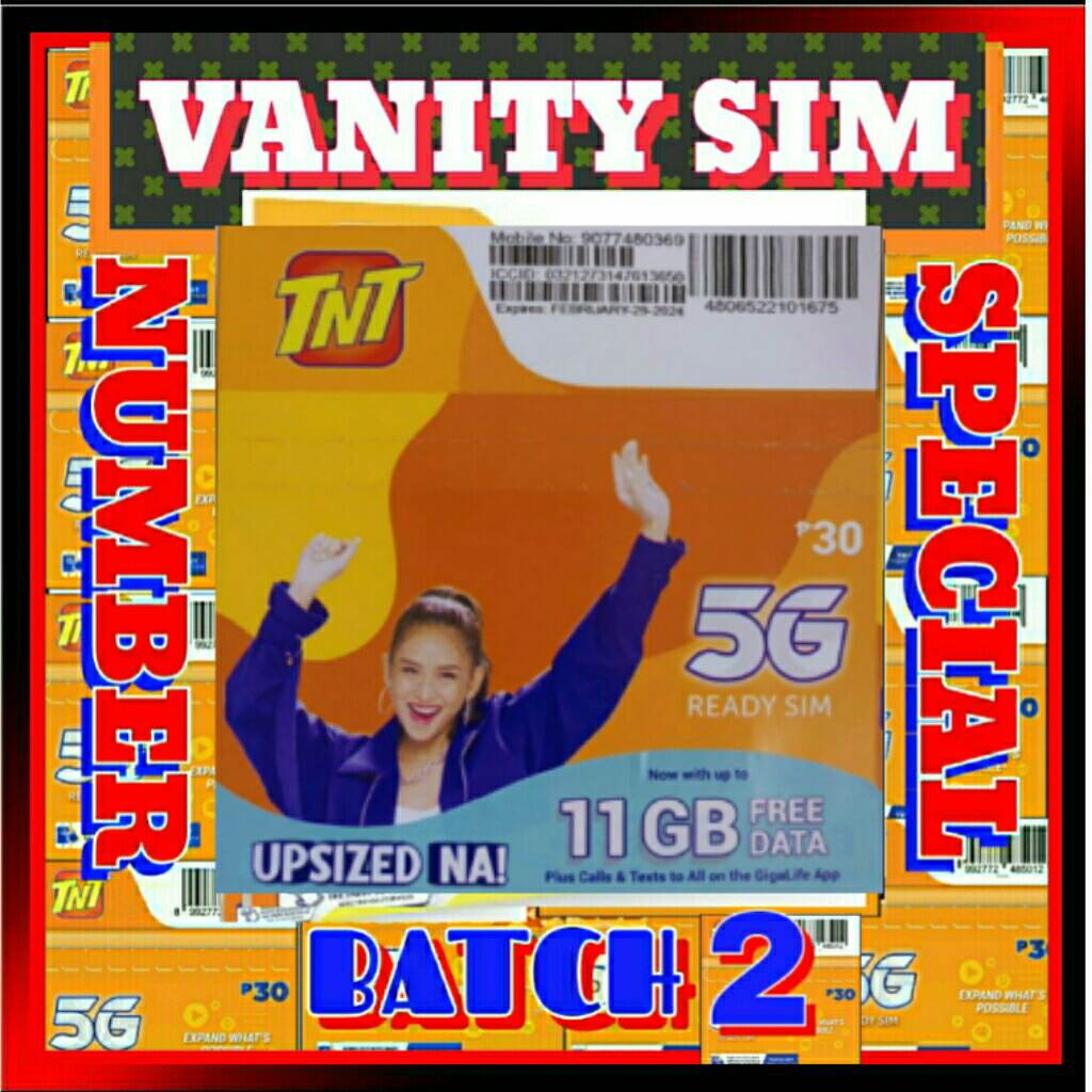 TNT SIM CARD 5G "VANITY SPECIAL NUMBER" (BATCH 2) | Lazada PH