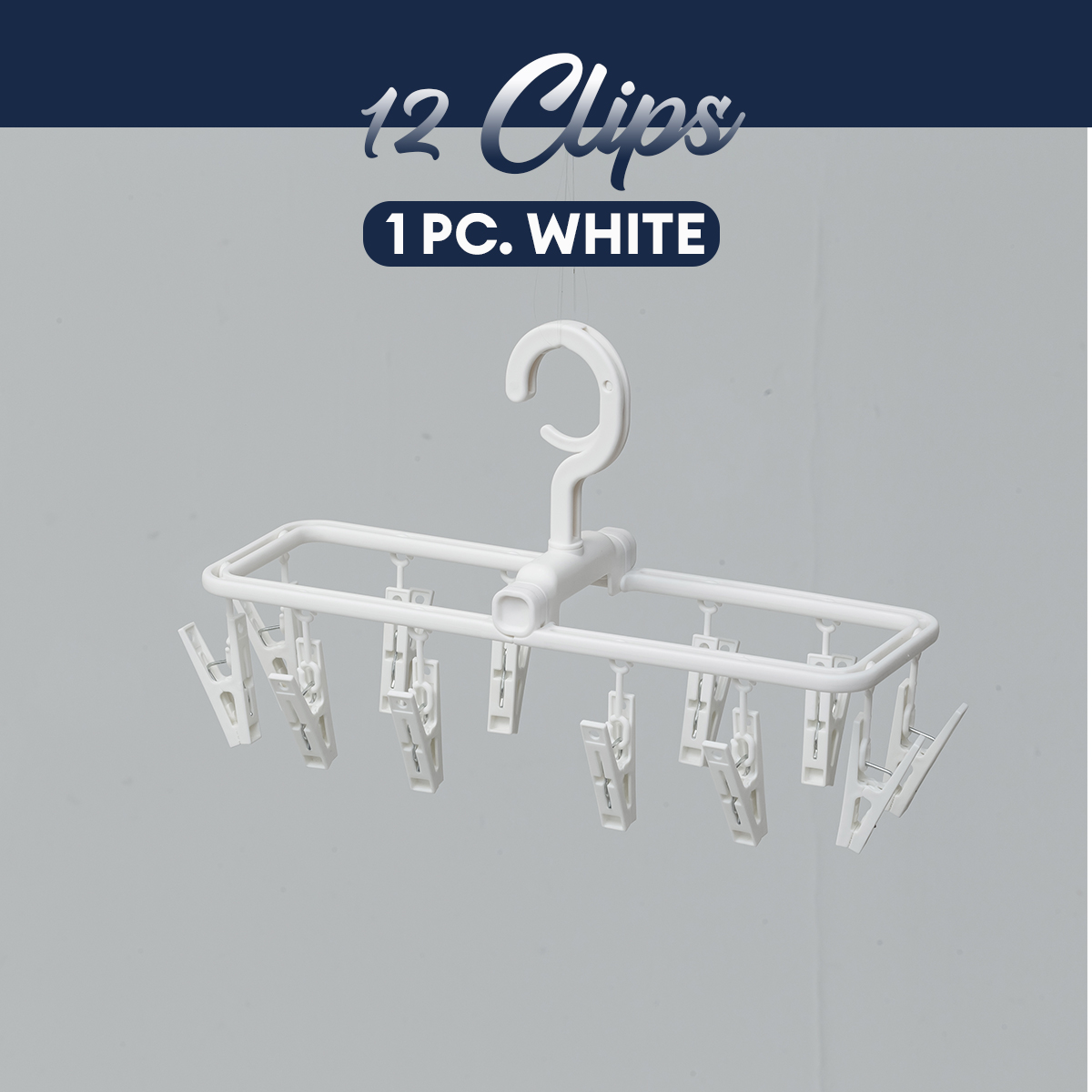 Locaupin Laundry Portable Clips Folding Clothes Hanger Rotating Hook ...