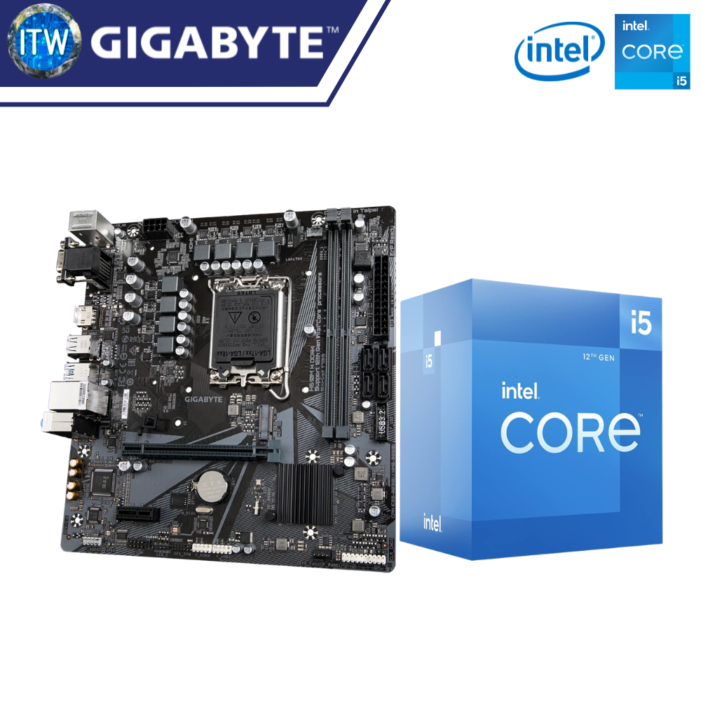 Intel® Core™ i5-12400F Processor with Gigabyte H610M H DDR4 Micro ATX ...