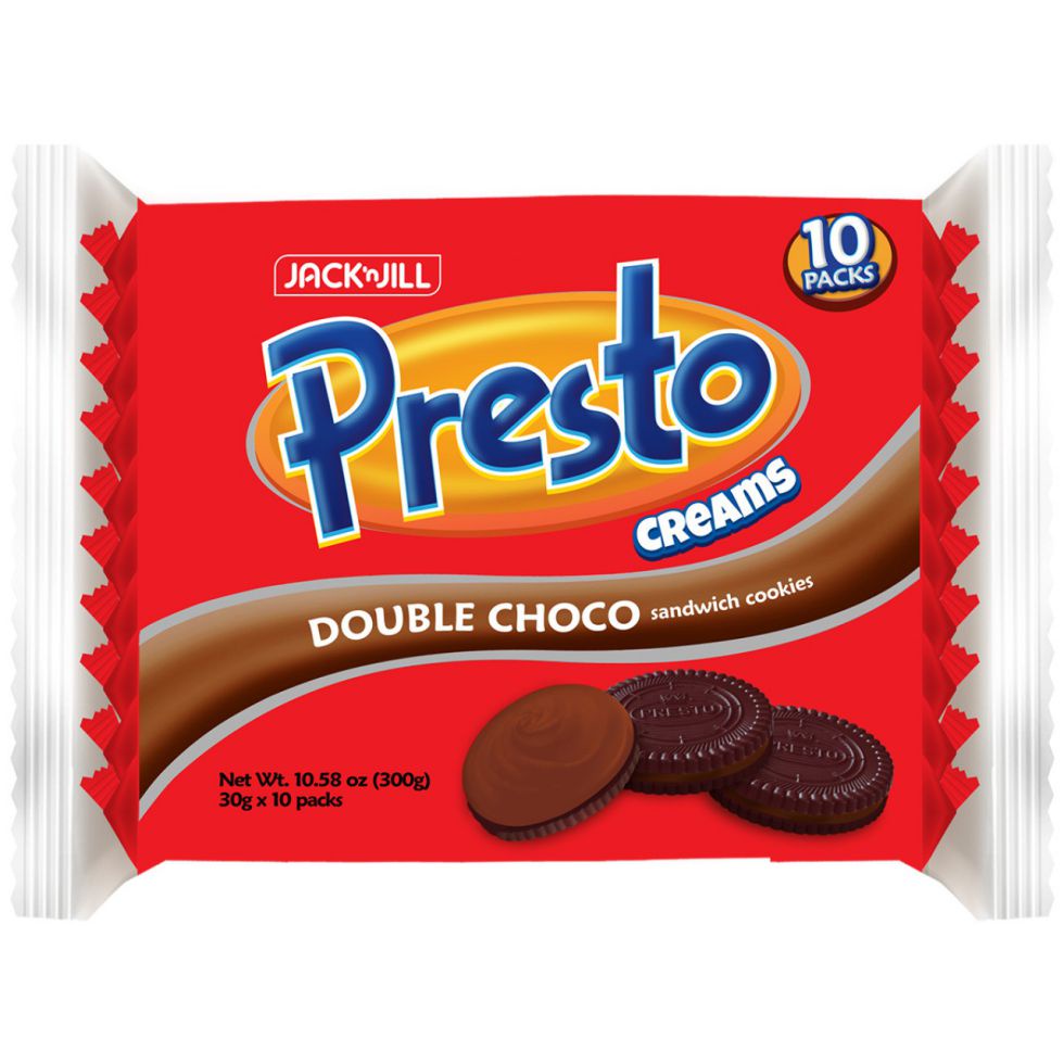 Presto Creams Double Choco Sandwich Cookies 30gx10s | Lazada PH