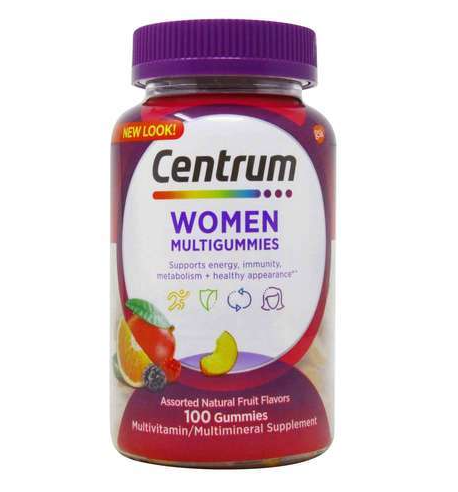 Centrum Women Multivitamins Supplement Gummies, Vitamin D3, B6, B12 ...