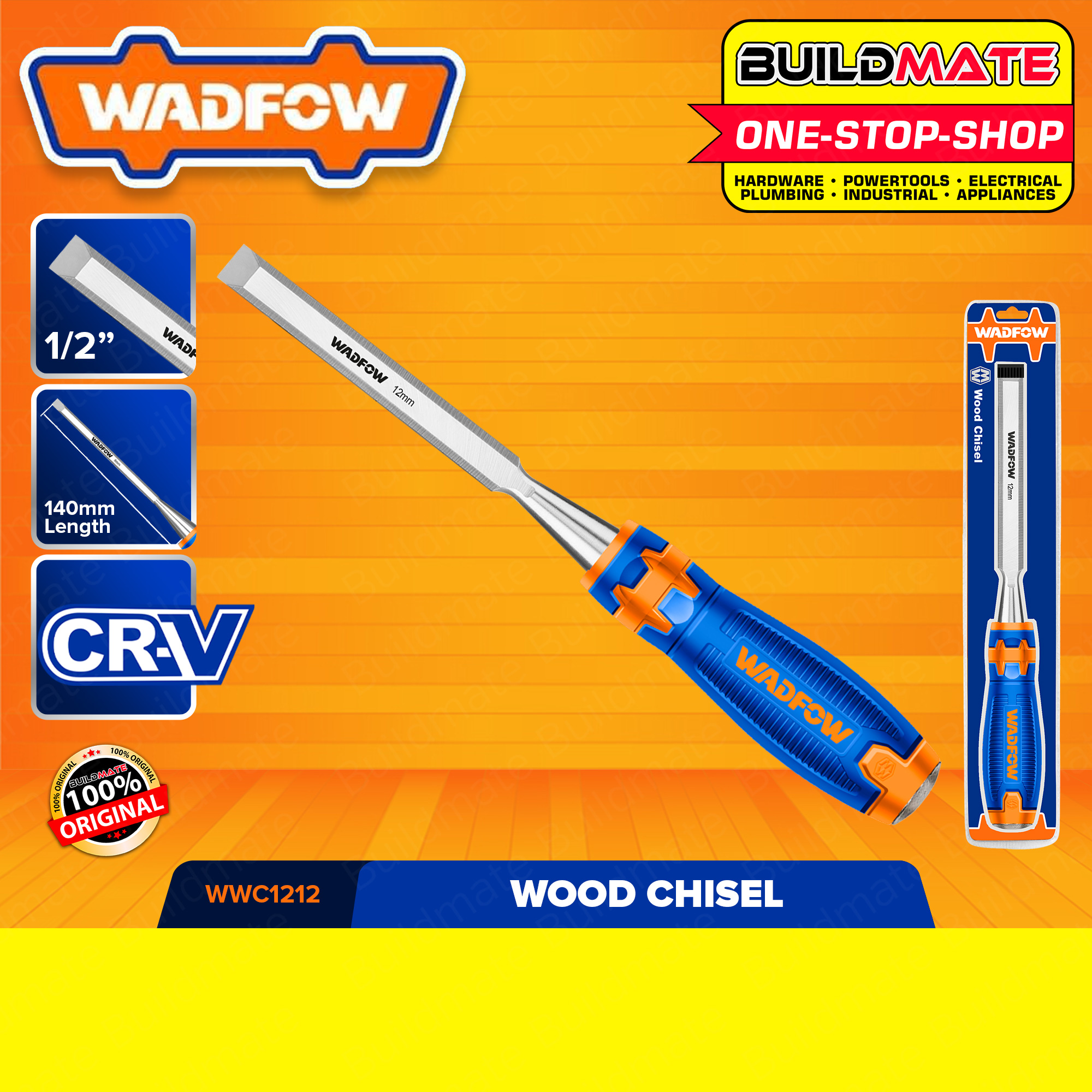 WADFOW Wood Chisel 6mm to 25mm Wood Working Chisel Wood Carving Flat ...