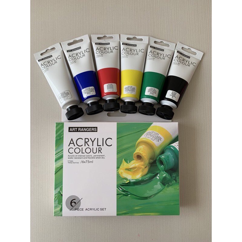 Art Rangers Acrylic Paint Set (6tubes*75ml) | Lazada PH