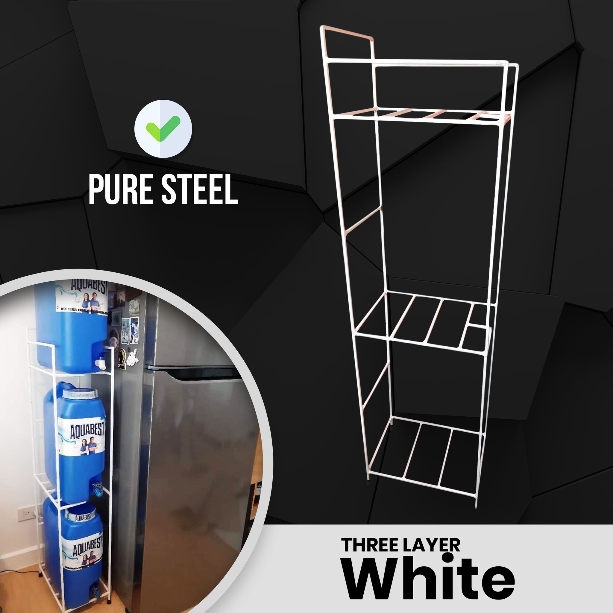 Water Gallon Rack Stand Pure Steel (For 3pcs Gallons) | Lazada PH