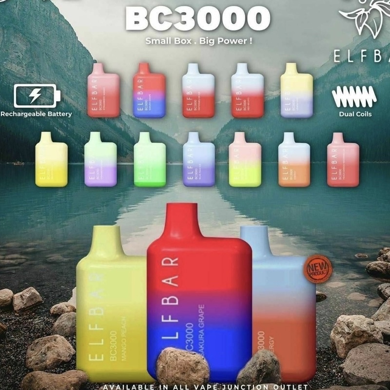 ELF BAR BC 3000 PUFFS DISPOSABLE ELFBAR MOSMO ABAR SK AEBAR ORION BAR ...