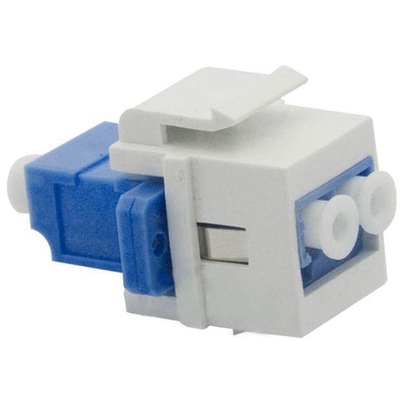 4X LC Fiber Optic Adapter LC to LC Duplex Multimode 10GB F/F Keystone ...