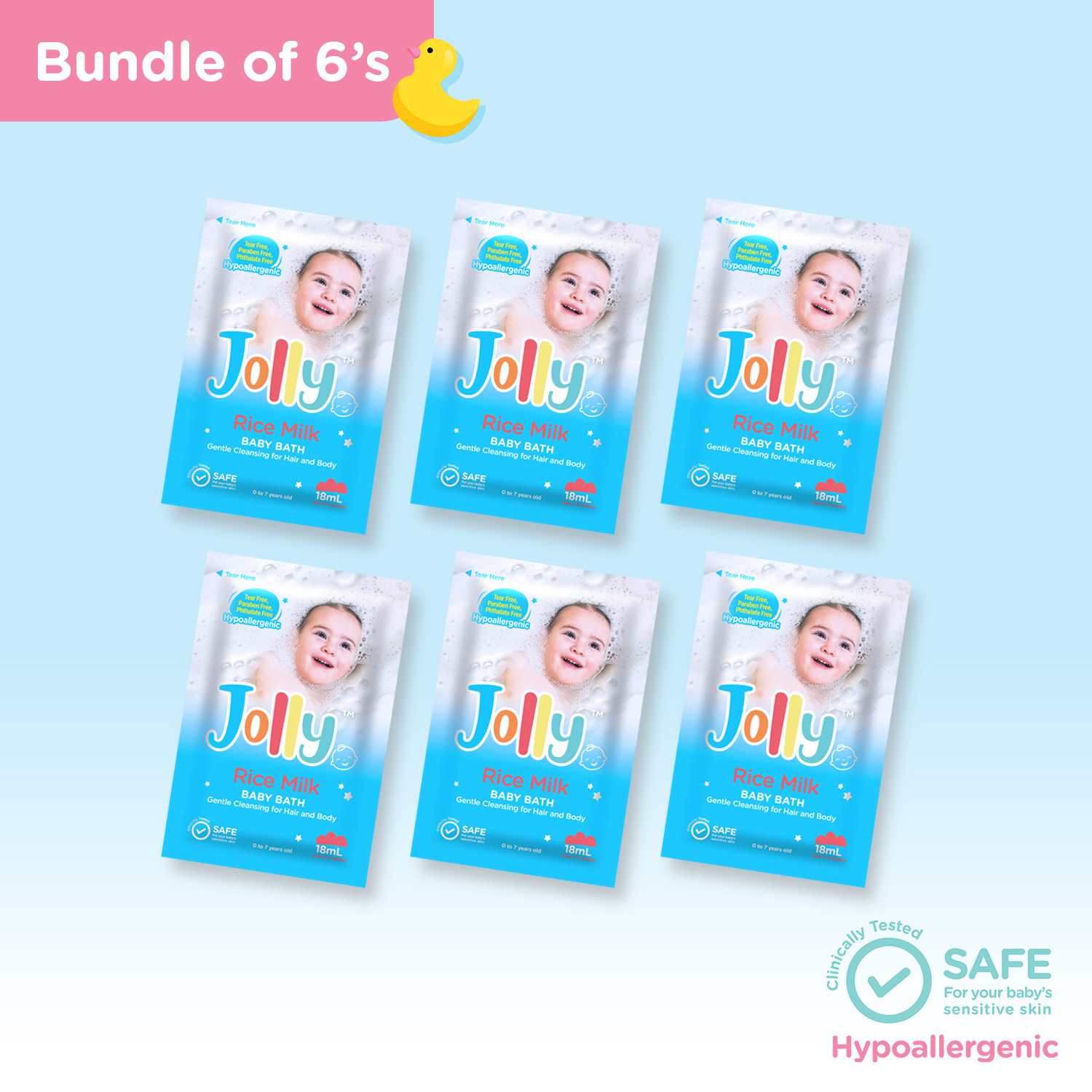 Jolly Baby Bath - Rice Milk (Pack of 6) | Lazada PH