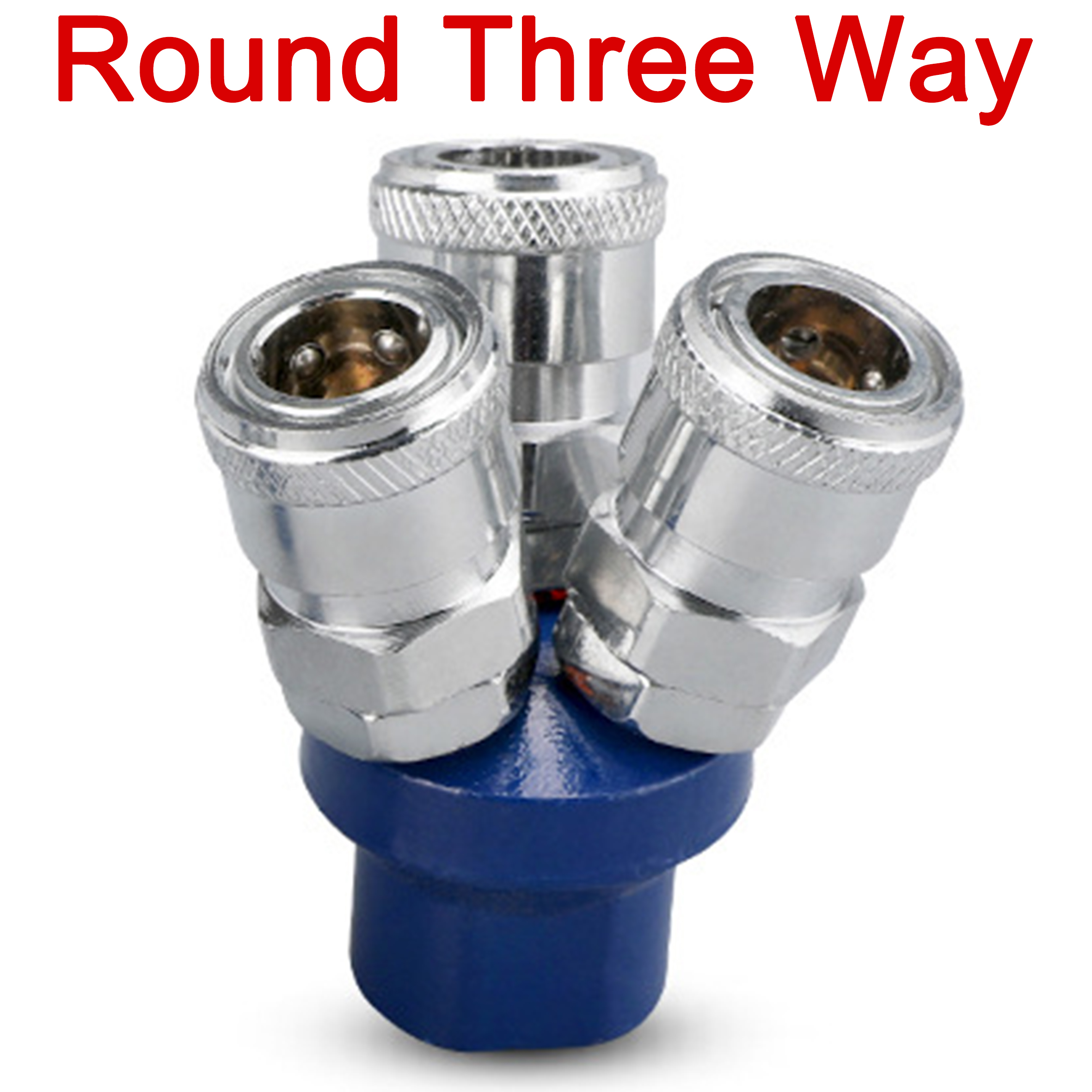 1/4" Air Compressor Manifold 2 Way 3 Way Quick Connect Multi Hose Coupler Fitting Coupling ...