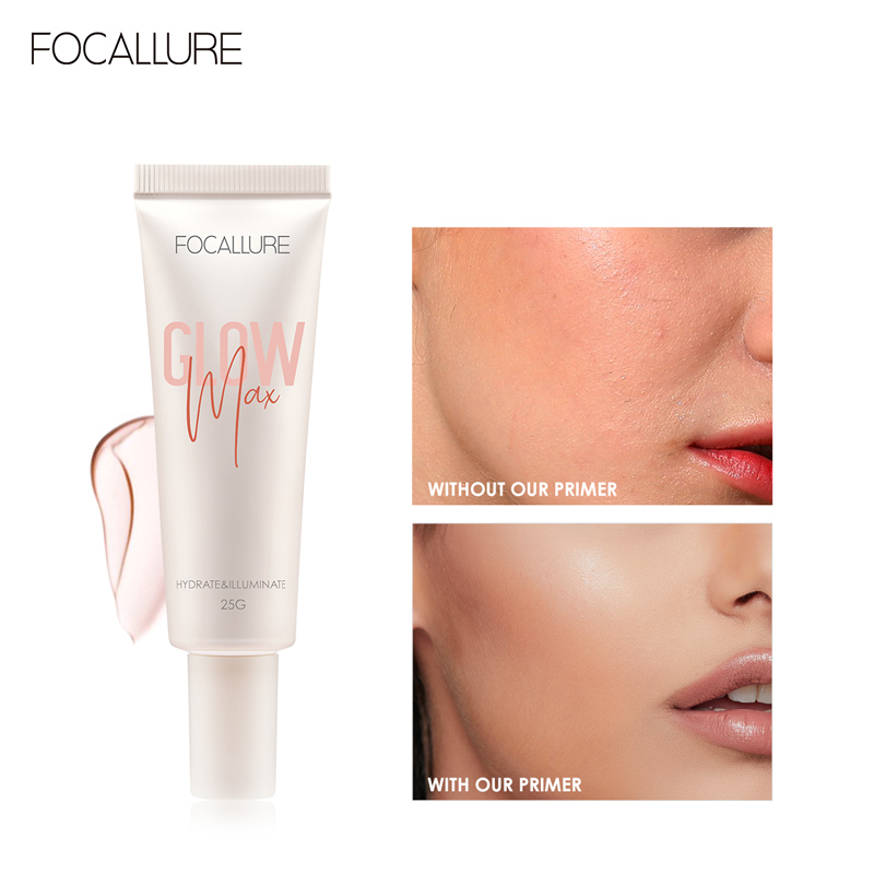 FOCALLURE GLOWMAX Natural Brighten Up Long-lasting Moisture Face Primer ...