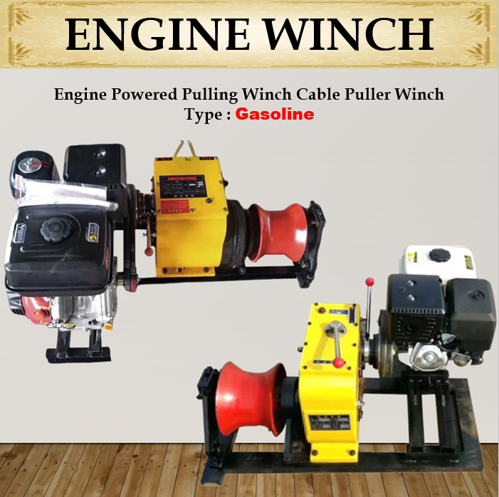 ROPE Lifting 3T Engine Winch Gasoline Diesel Engine Winch Engine ...