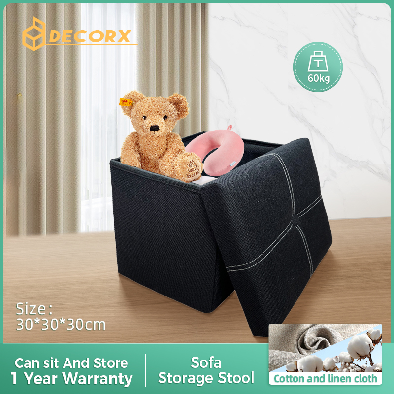 DecorX Sofa Storage Stool Of Folding Storage Box Chair Foldable Storage ...