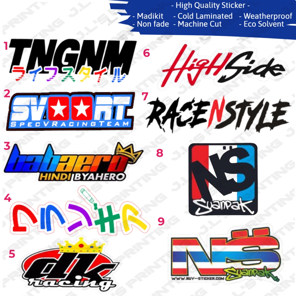 Thai Sticker /Thai Motor Sticker -high quality (sold per piece) | Lazada PH