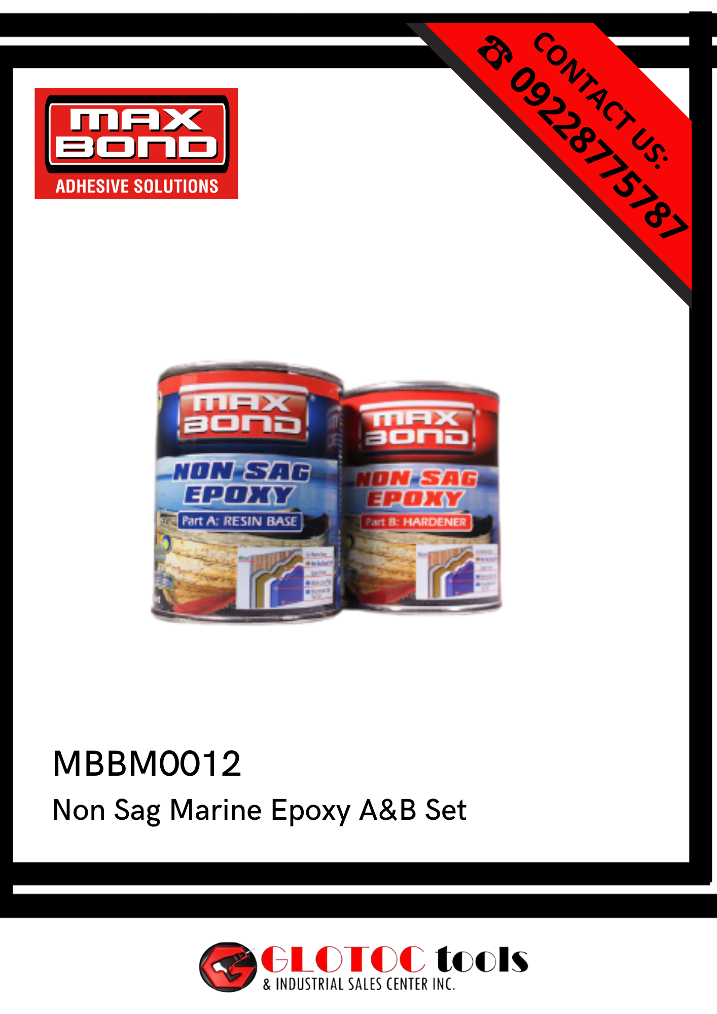MAX BOND Non Sag Marine Epoxy A&B Set Pint MBBM0012 | Lazada PH