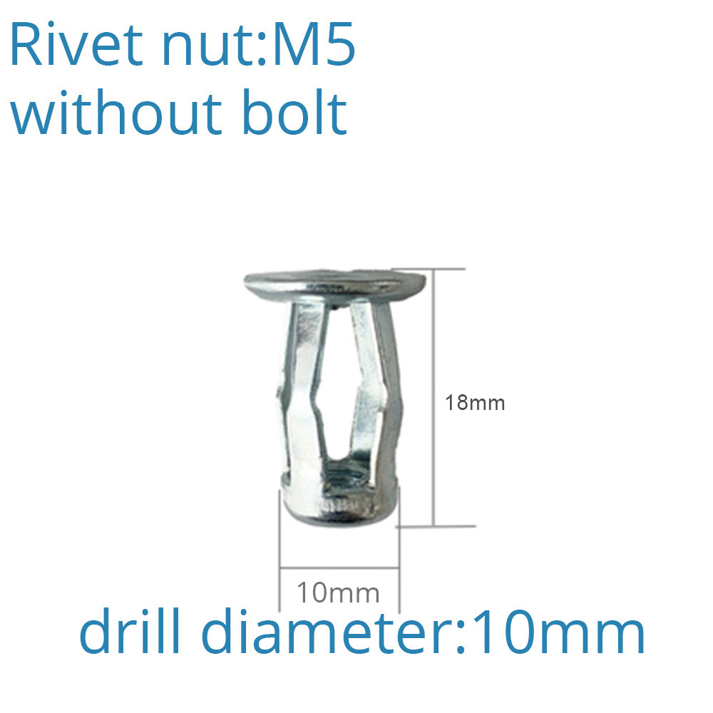 M4 M5 M6 M8 al Rivets Nut Carbon Steel Lock Nut Bolt Hollow Iron ...