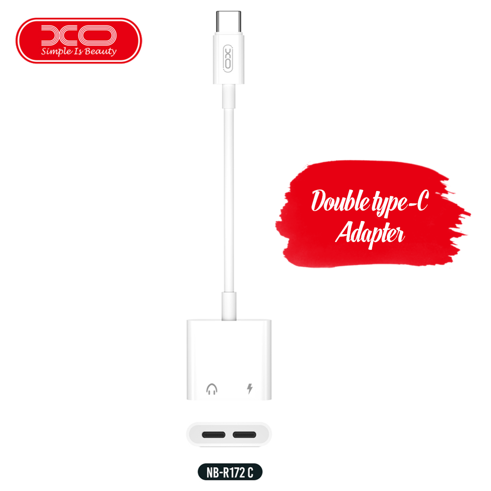 XO NB-R172C Type-C To Double Type-C Audio Adapter Cable | Lazada PH
