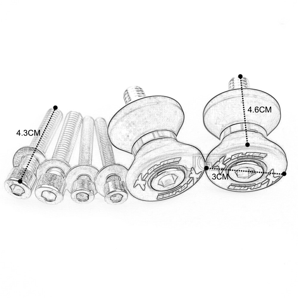 6MM 8MM 10MM Screws Motorcycle Swingarm Spools Stand Holder Screws ...