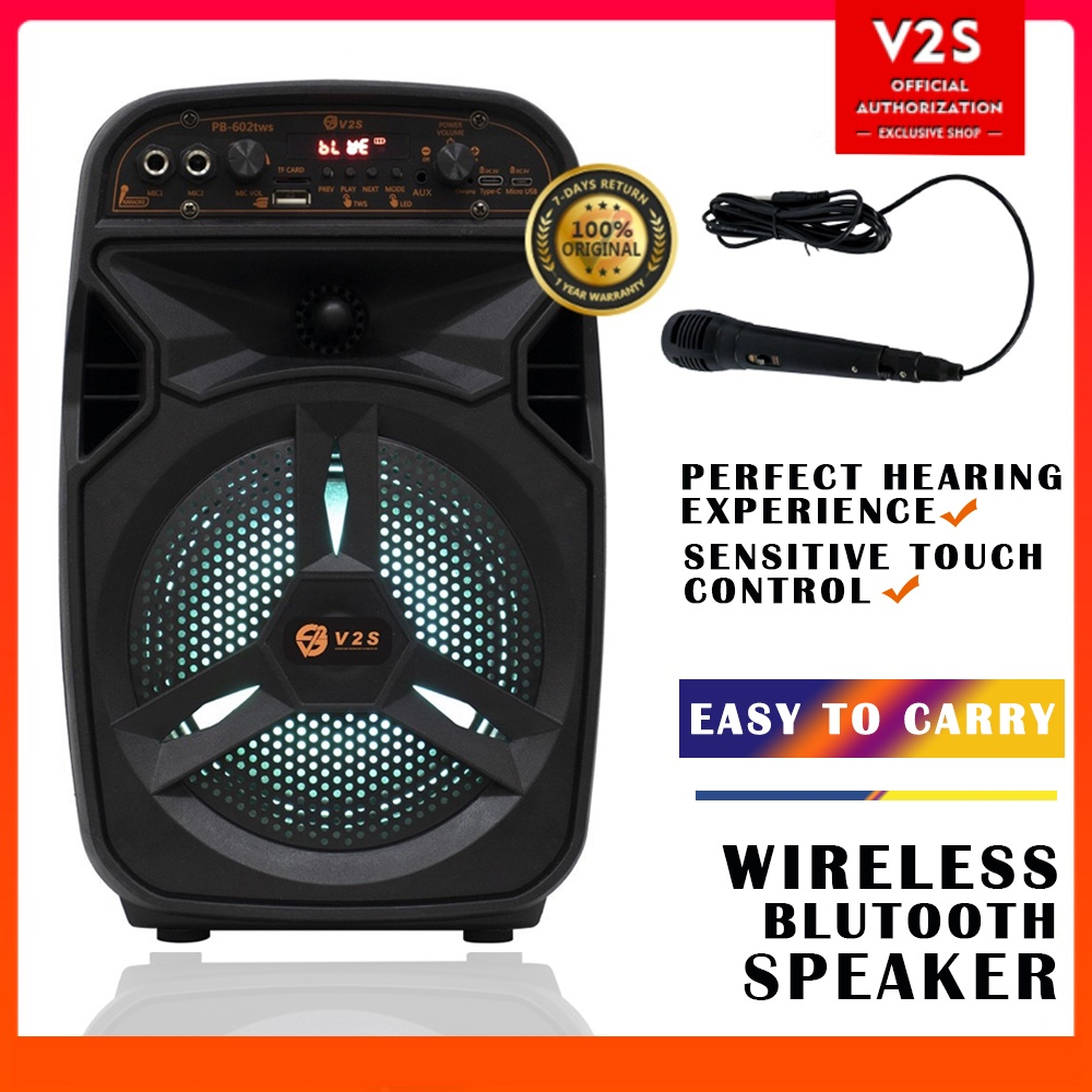 V2S PB801Tws Speaker Bluetooth Speaker Wireless Speaker TWS/USB/TF ...