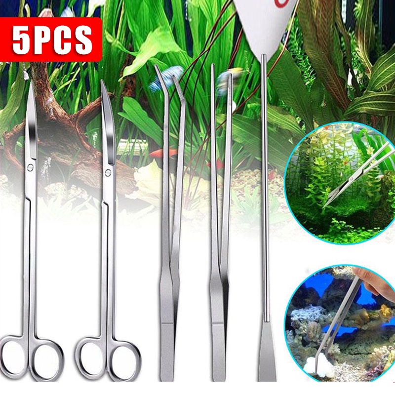 3/4/5pcs Aquarium Tank Tools Kit Aquascaping Maintenance tools Aquatic ...