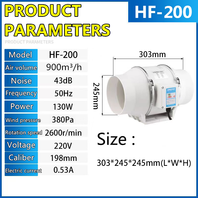 Duct exhaust fan heavy duty Deodorize Silent louver ventilation fan ...