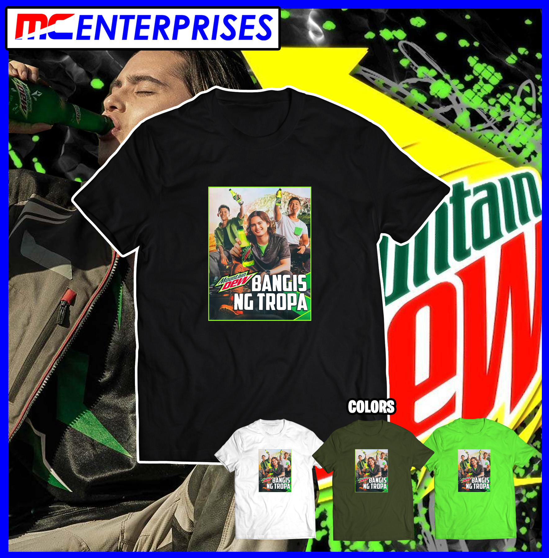 MOUNTAIN DEW BANGIS NG TROPA V2 T-Shirt DTP James Reid CongTV Commercial (Unisex-PolyCotton ...