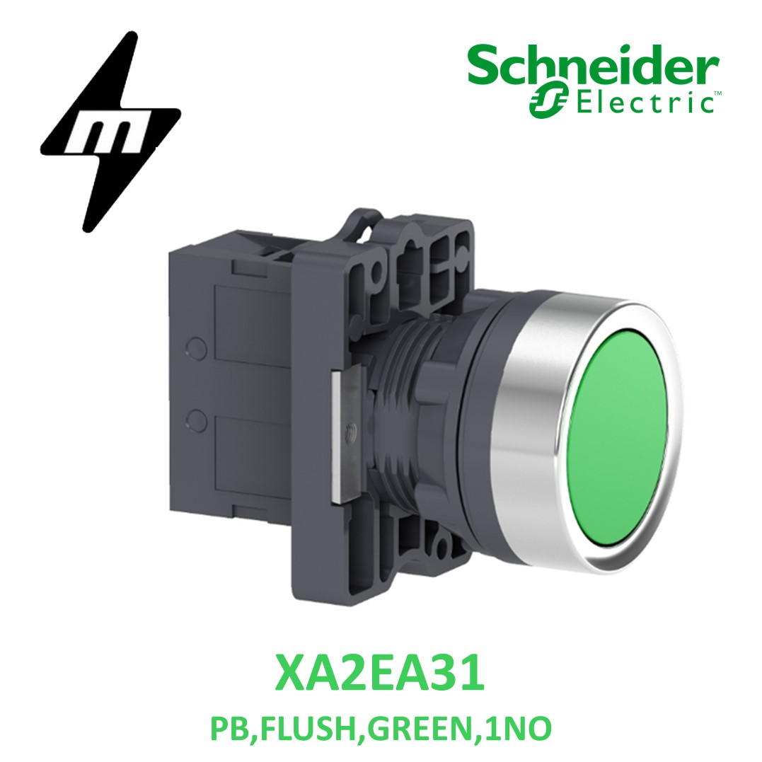 SCHNEIDER ELECRIC PUSH BUTTON XA2EA31 FLUSH,GREEN,1NO | Lazada PH