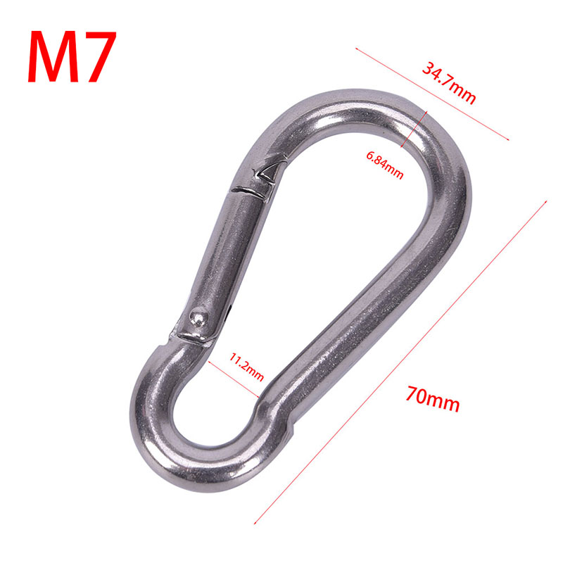 [Shelleys] 304 Stainless Steel Spring Carabiner Snap Hook Keychain ...