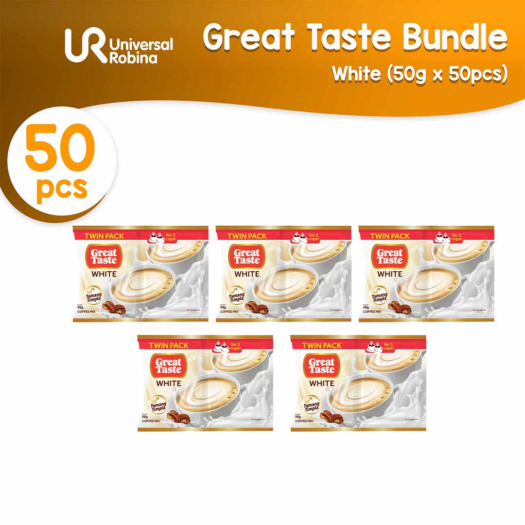 5 x Great Taste White 3-in-1 Twin Pack (50g x 10) | Lazada PH