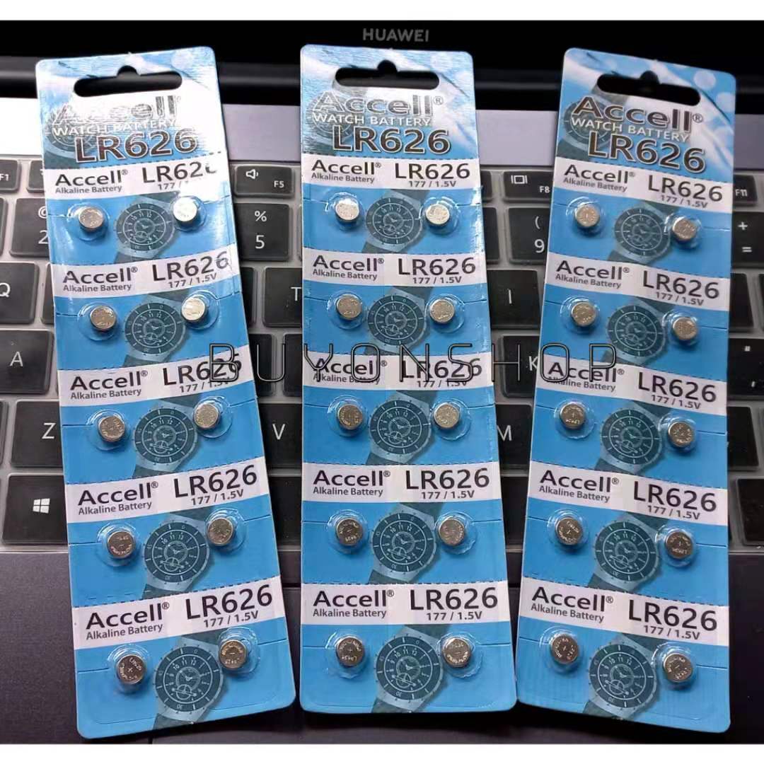 LR626 177 Accell High Quality Button Cell Alkaline Battery 1.5V Watch ...