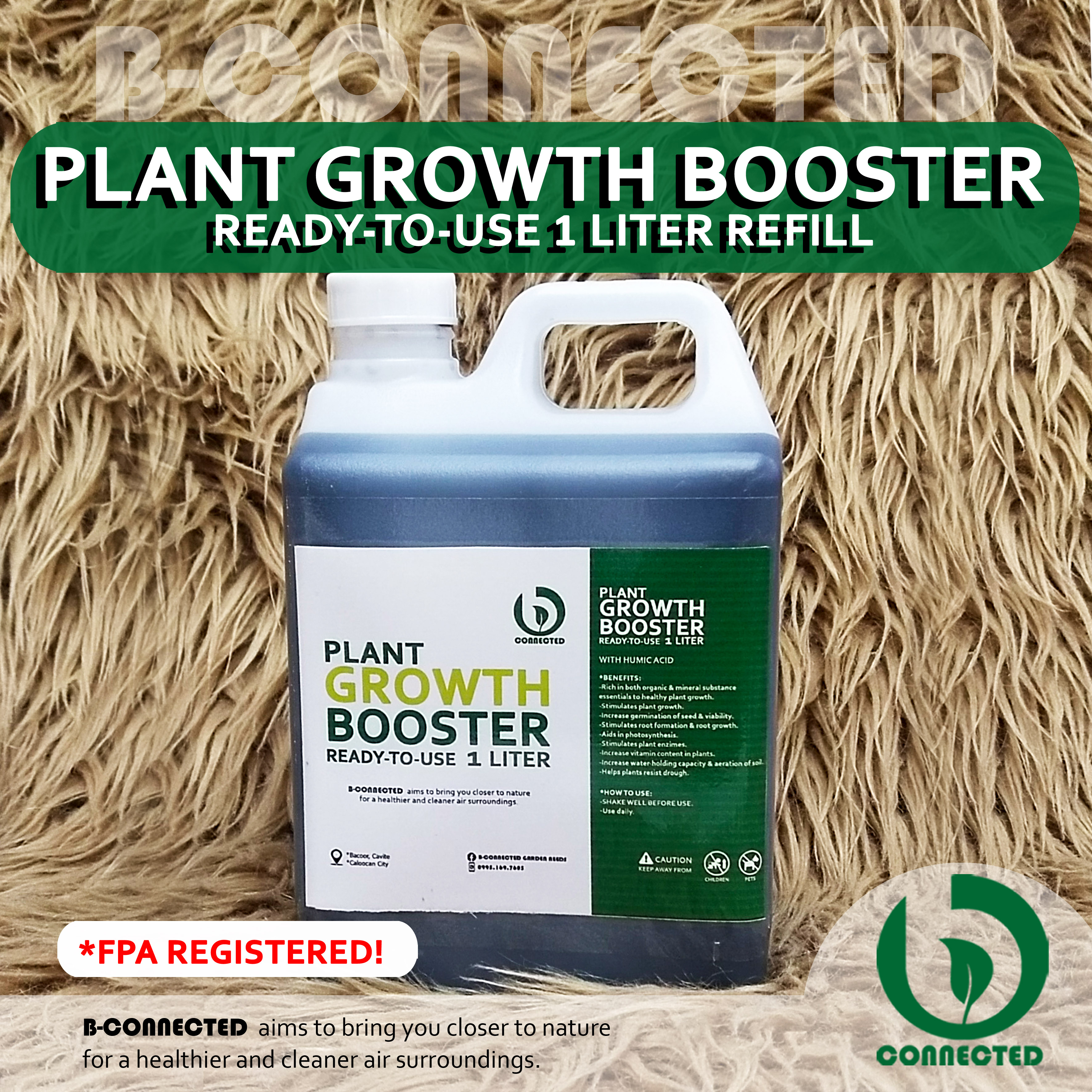 PLANT GROWTH BOOSTER 1 Liter Bottle Refill BY BCONNECTED / GROWTH ...