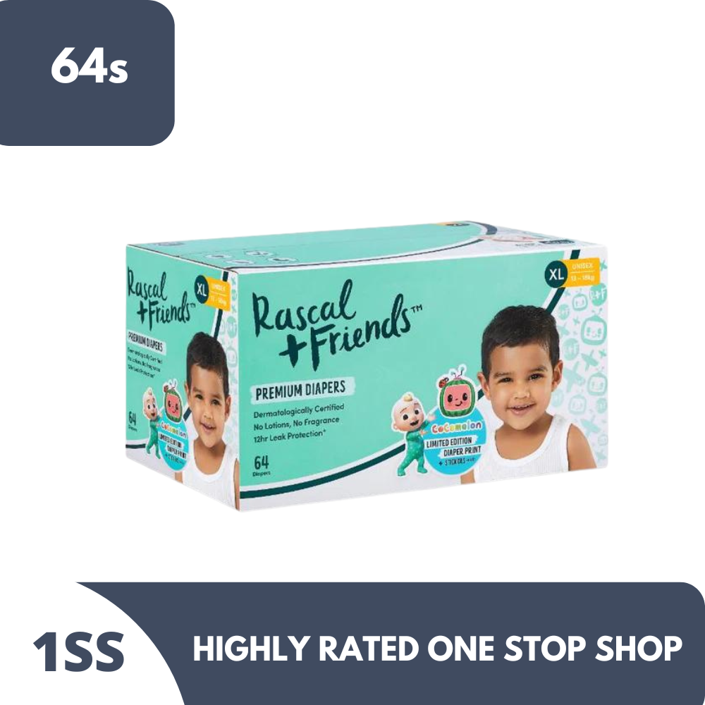 Rascal + Friends Premium Diaper XL Unisex 64s | Lazada PH