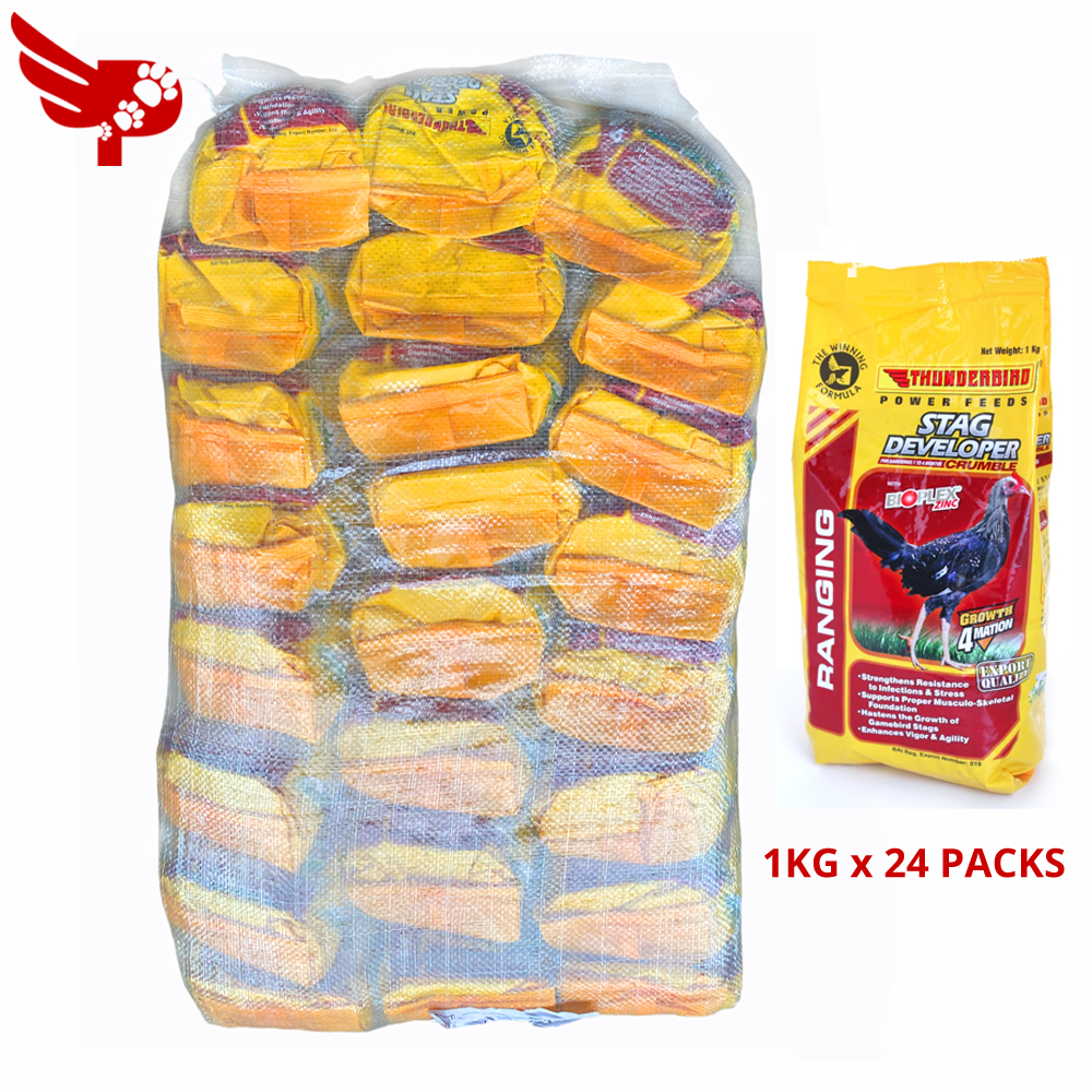Thunderbird Power Feeds Stag Developer Ranging 24kg 24 Packs Of 1kg For Gamebirds