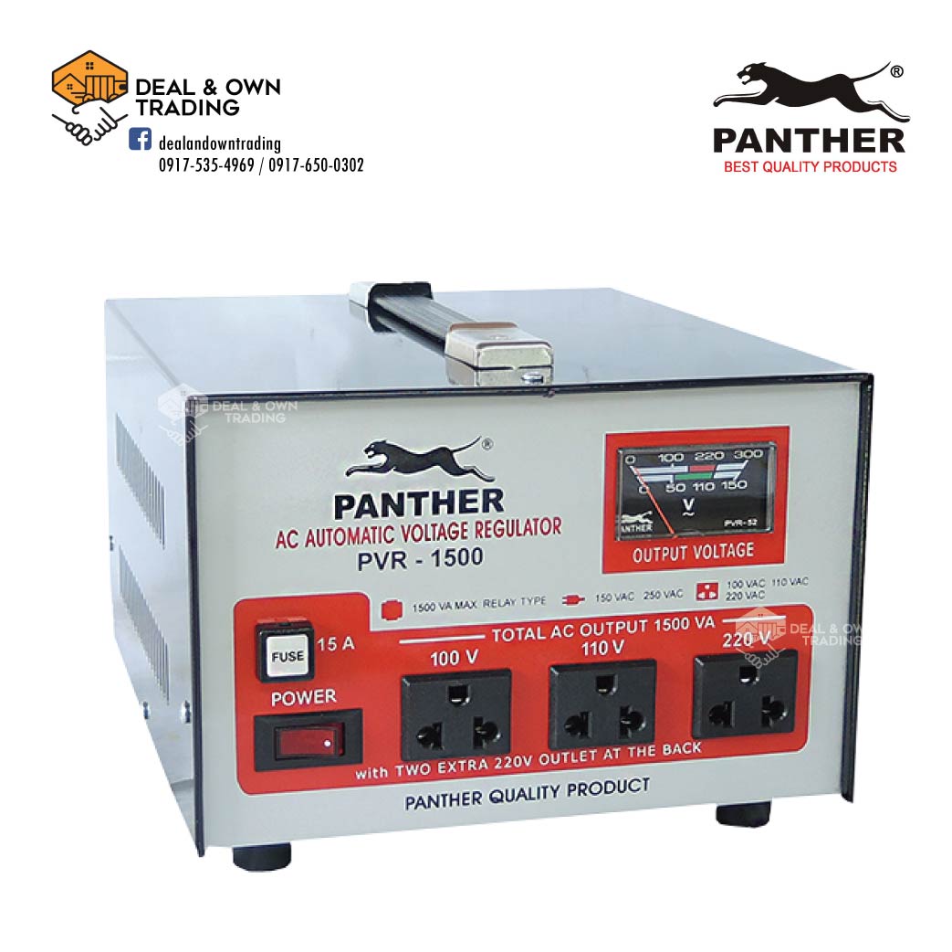 Panther PVR-1500 1500W Relay Type AVR w/ Step Down Transformer | Lazada PH