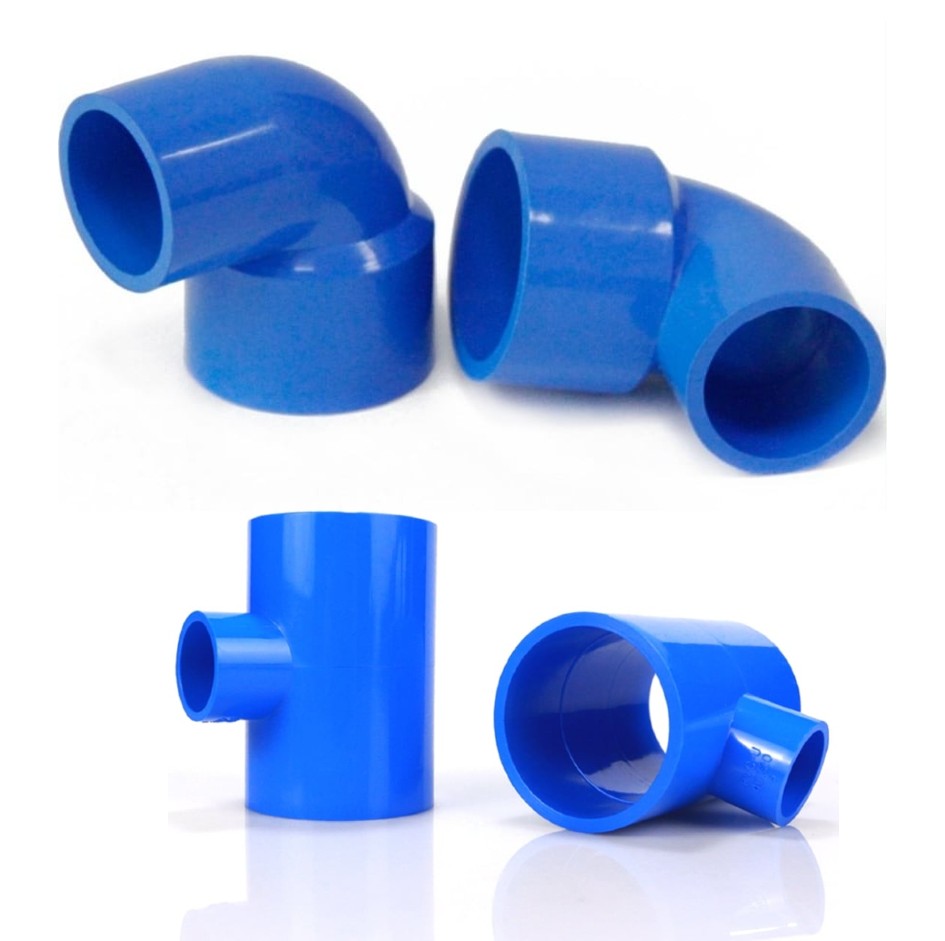 PVC BLUE FITTINGS REDUCER ELBOW/ TEE 1/2 '' /3/4'' /1 '' | Lazada PH