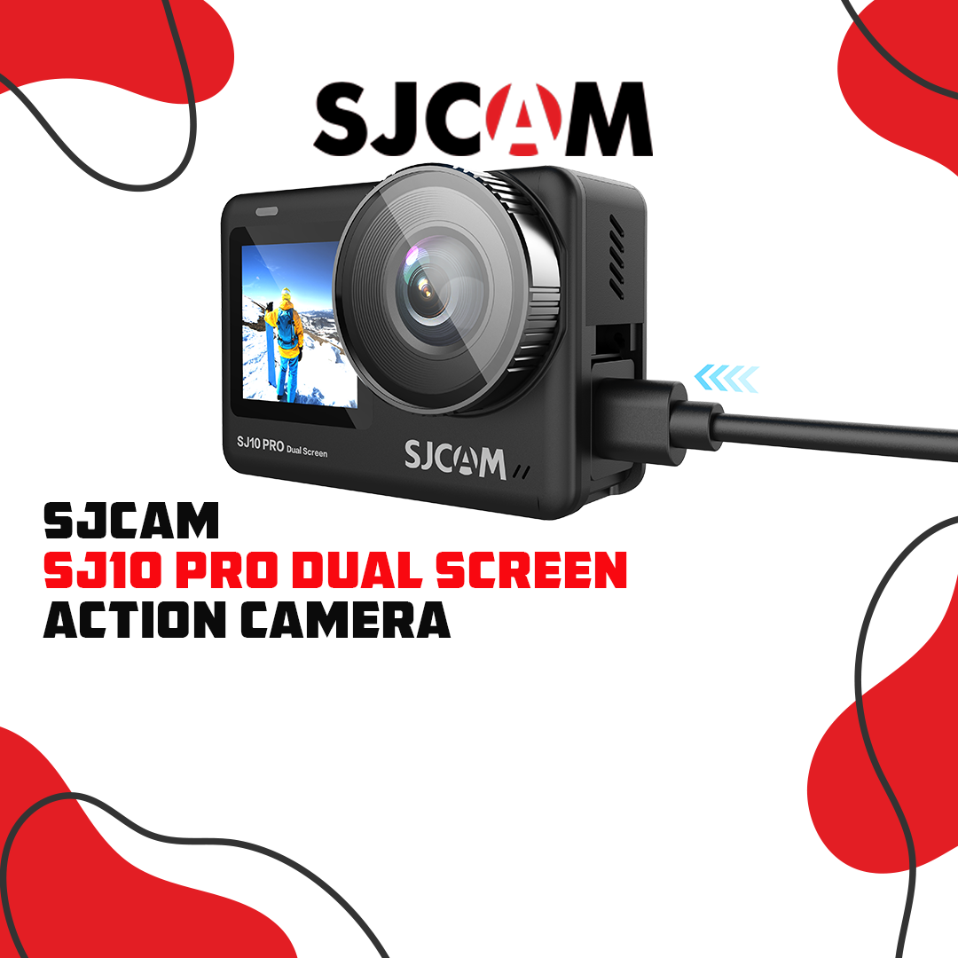 SJCAM SJ10 Pro Dual Screen | 4K/60fps | 12 MegaPixel | Complete Mounts ...