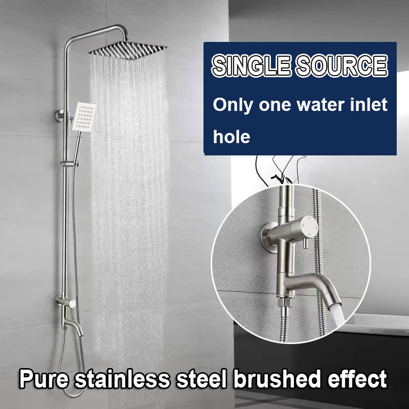 100% ALL SUS 304 Stainless steel shower Set with Top Spray Hand Shower ...