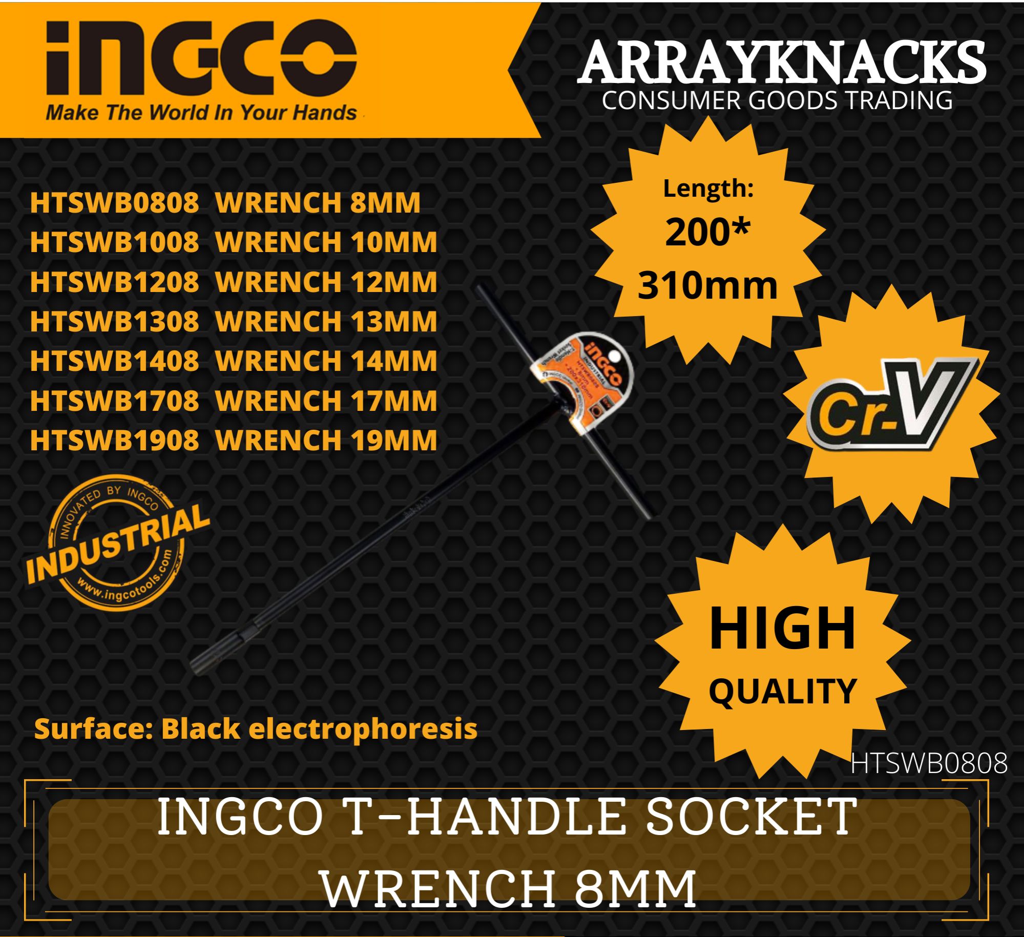 INGCO - T-HANDLE SOCKET WRENCH | Lazada PH