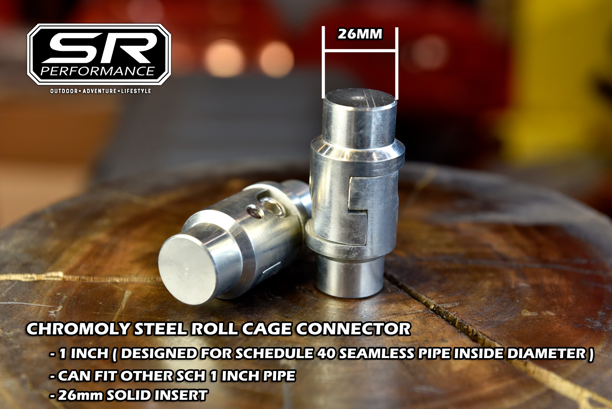 CHROMOLY STEEL ROLL CAGE CONNECTOR ( 1 INCH DESIGN FOR SCHEDULE 40 ...