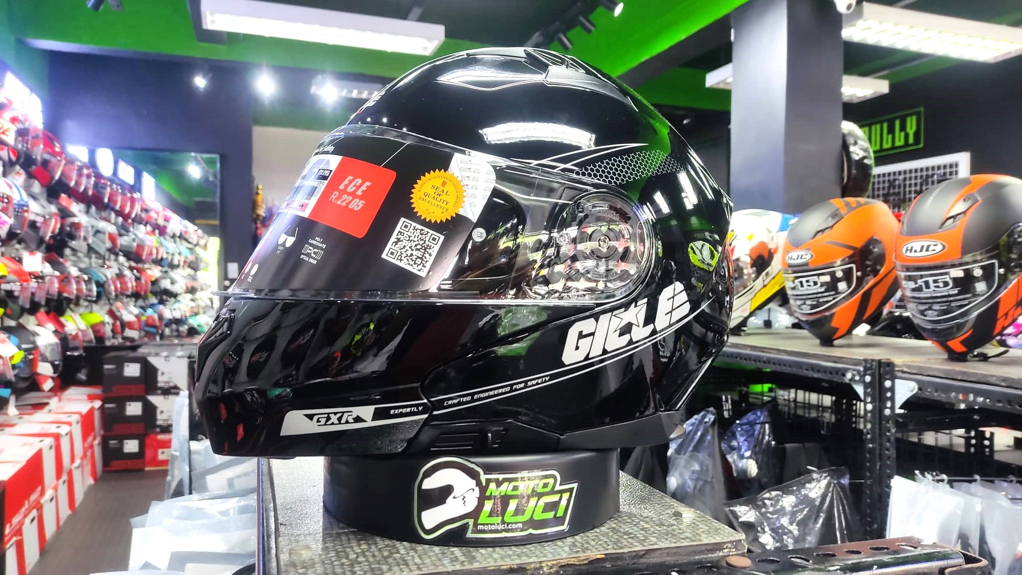 Gille GXR Modular Dual Visor Motorcycle w/ free Iridium Silver Lens ...