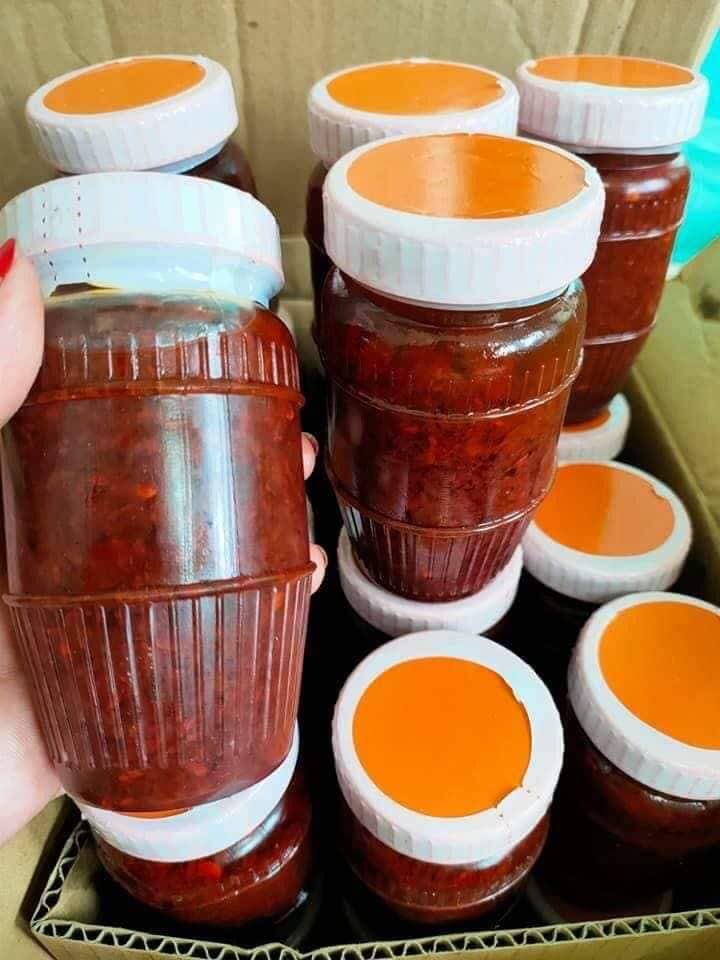 Ready to EAT Sweet and spicy Bagoong with Pork in 250 mL Plastic jar ...